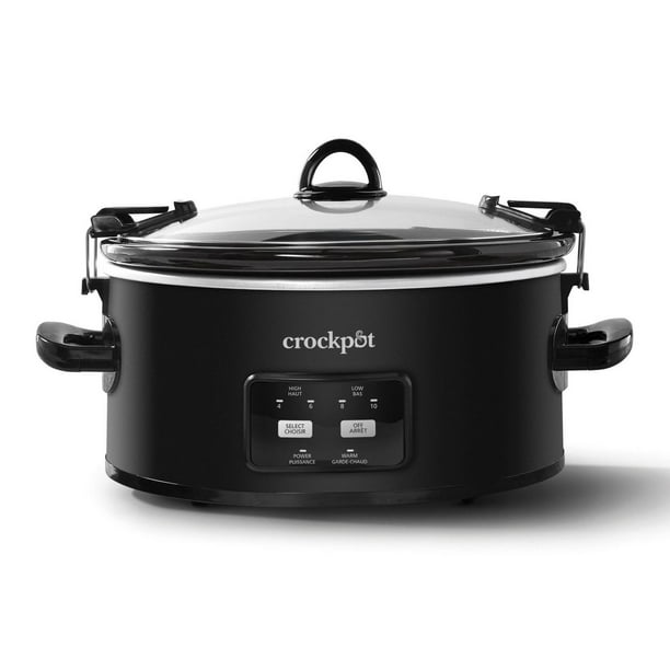Crock-Pot 6-Quart Cook & Carry Slow Cooker, One-Touch Control, 5.7 L ...