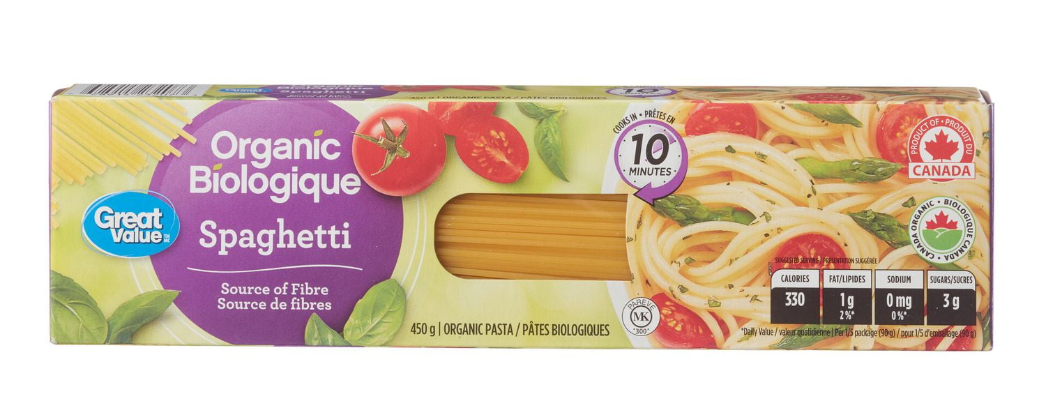 Great Value Organic Spaghetti | Walmart Canada
