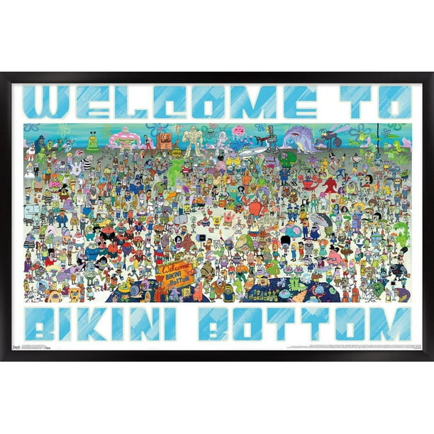 Nickelodeon Spongebob - Every Character Ever 19 Wall Poster, 22.375" x ...