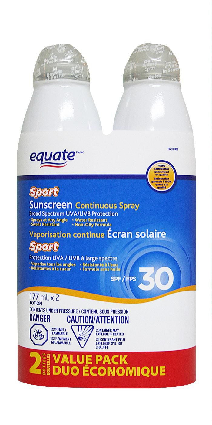 Equate Sport Sunscreen Continuous Spray - SPF30 | Walmart Canada