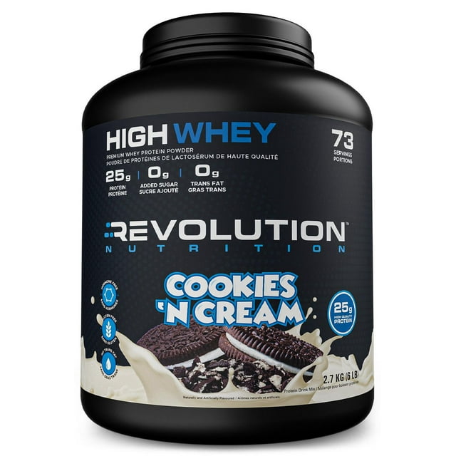 Revolution Nutrition, High Whey, Protein Powder 6LB, Whey Isolate, 25g ...