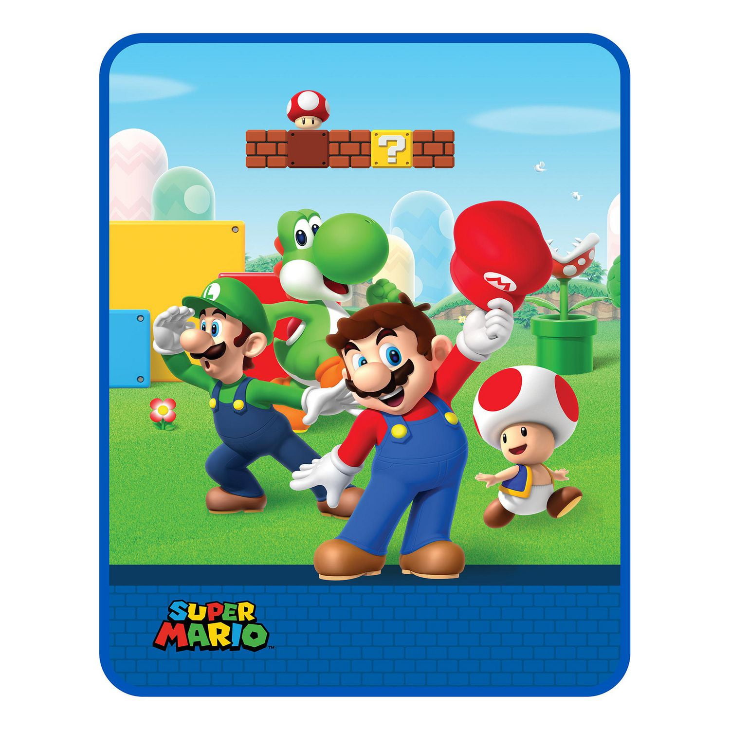 Super Mario "Mario and Friends" Silk Touch Throw | Walmart Canada