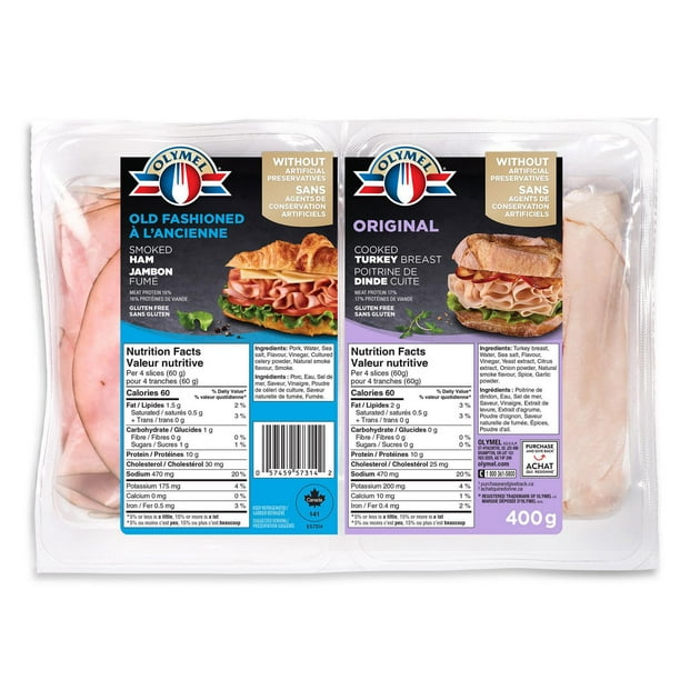 Olymel Duo-Pack Old Fashioned Old Fashioned Smoked Ham And Cooked ...