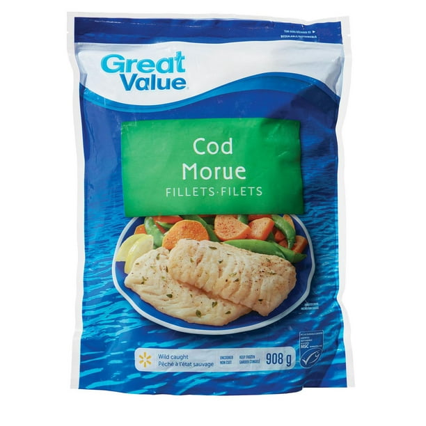 Great Value Wild Caught Cod Fillets - Walmart.ca