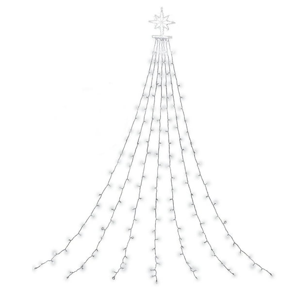 Holiday Time 10' 8-Function LED Cascading Lights, with Bethlehem Star ...