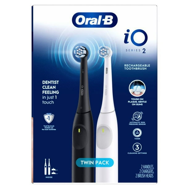 Oral-B iO Series 2 Rechargeable Electric Powered Toothbrush Twin Pack ...