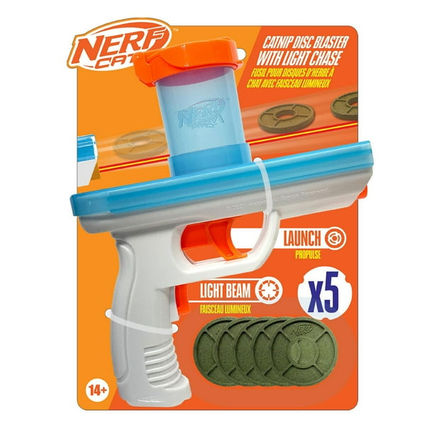 NERF Catnip Blaster with Catnip Discs Cat Toy, Batteries Not Included ...