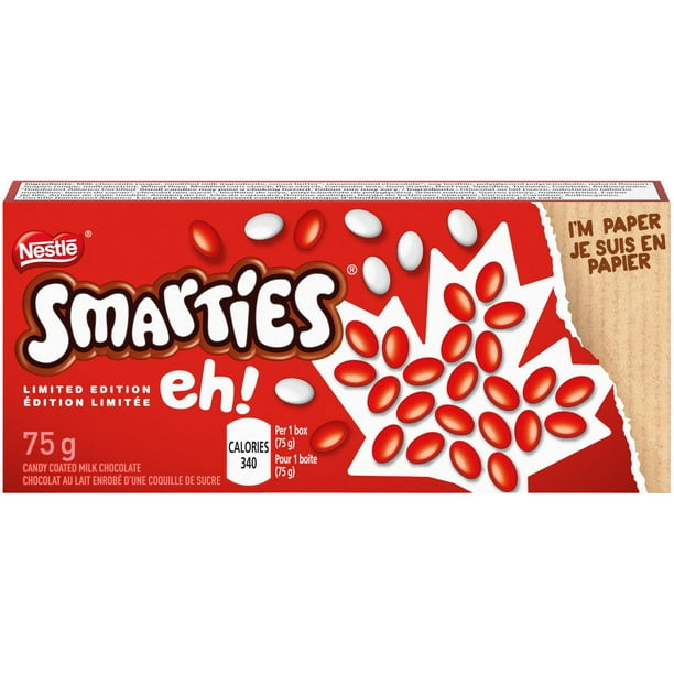 NESTLÉ SMARTIES Canada Candy Coated Milk Chocolate Carton, 75 g ...