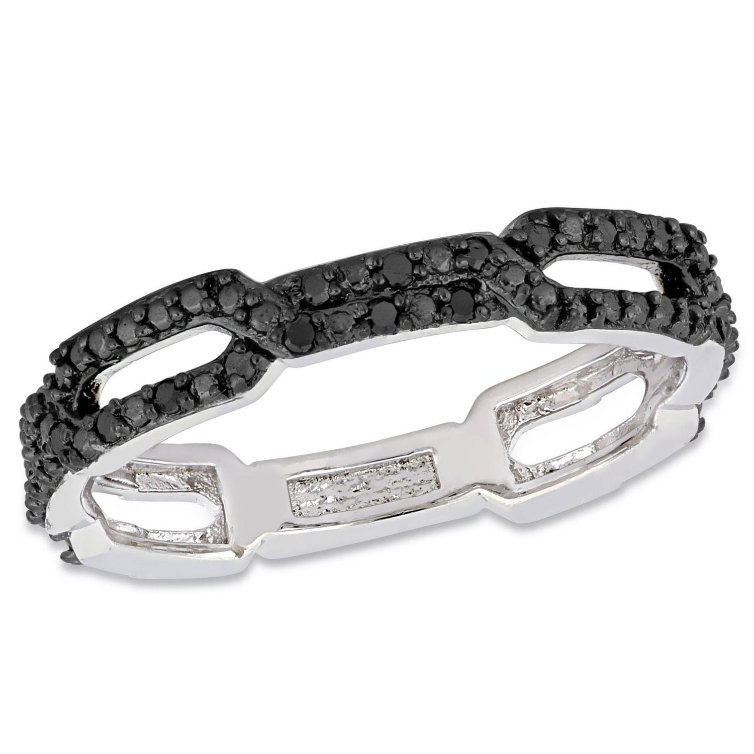 Click here for Asteria Black Diamond-Accent Sterling Silver Etern... prices