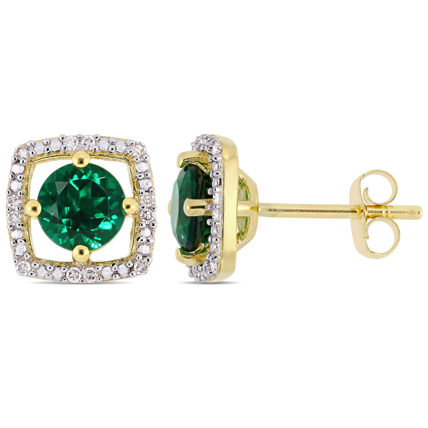 Click here for Tangelo 1 Carat T. G.W. Created Emerald And Diamon... prices