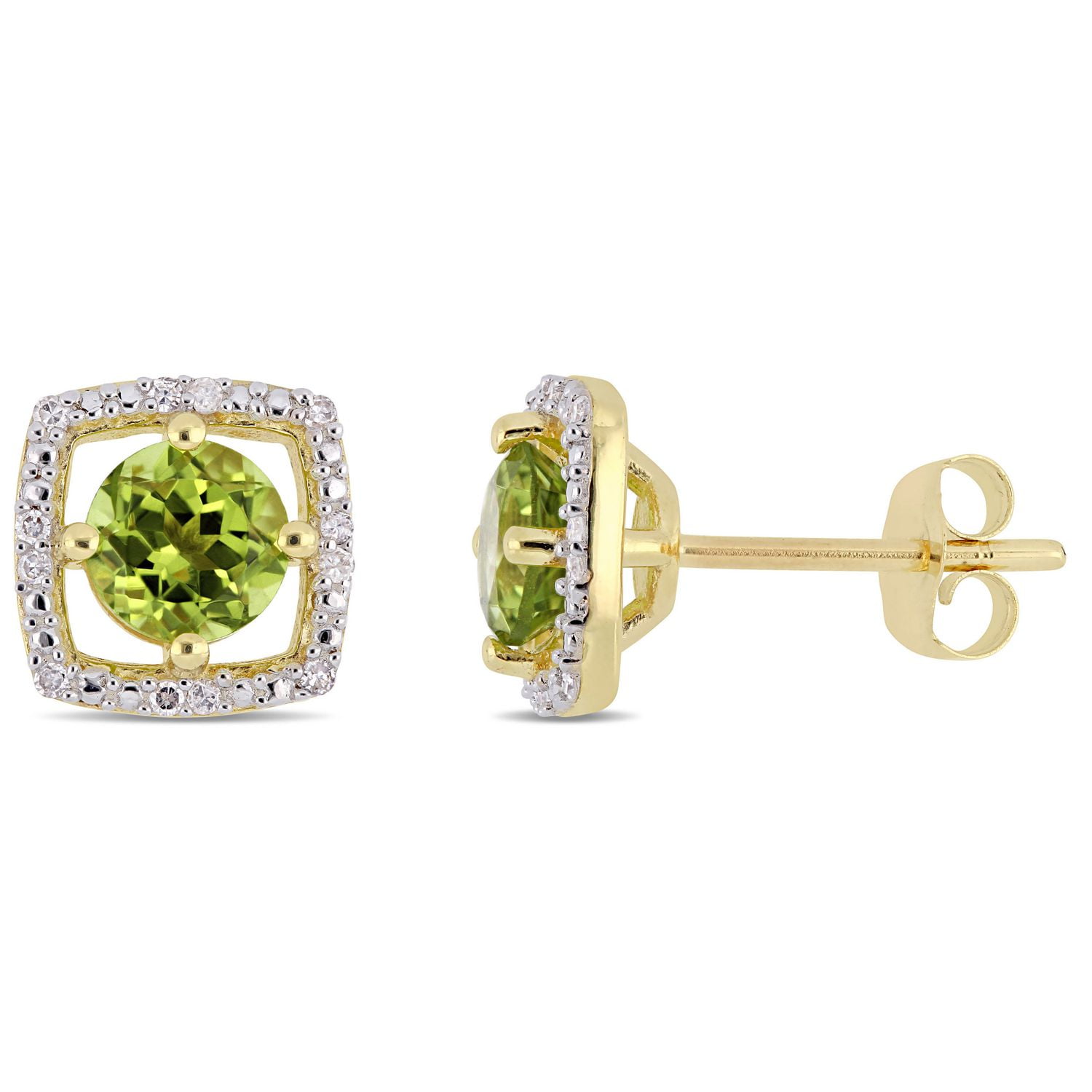 Click here for Tangelo 1-1/8 Carat T. G.W. Peridot And Diamond-Ac... prices