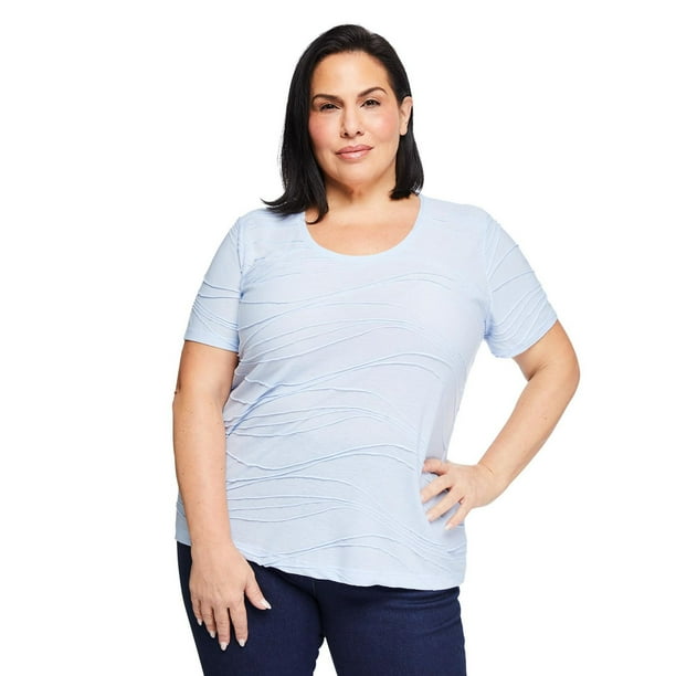 Iyla Plus Women's Short Sleeve Ripple Tee - Walmart.ca