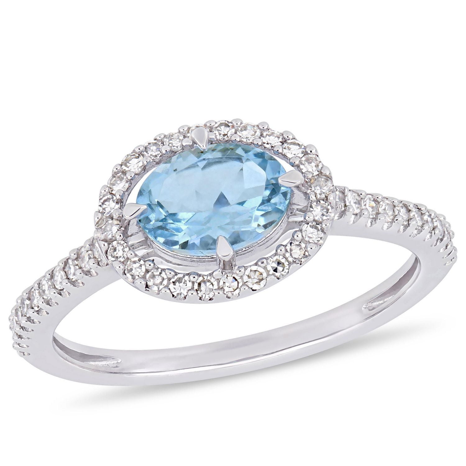 Click here for Tangelo 5/8 Carat T. G.W. Aquamarine And 1/4 Carat... prices