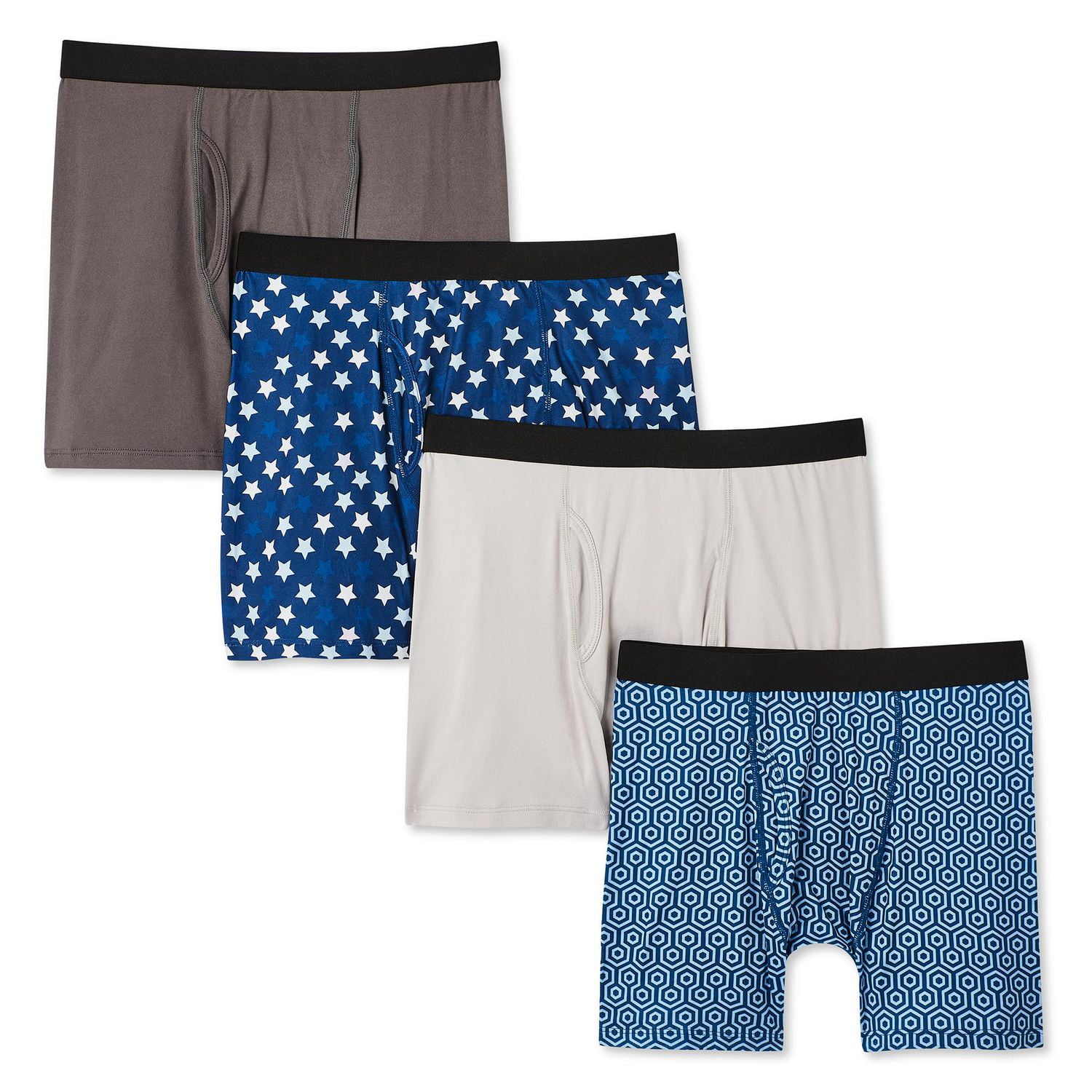 Click here for Athletic Works Mens Boxer Briefs 4-Pack Xl prices
