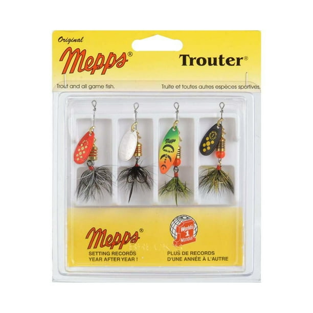 Mepps 4-Pack Trouter Kit - Dressed Treble Hooks, Lure Kits (kit sold as ...