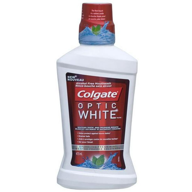 Colgate Optic White Icy Fresh Mint Alcohol Free Mouthwash - Walmart.ca