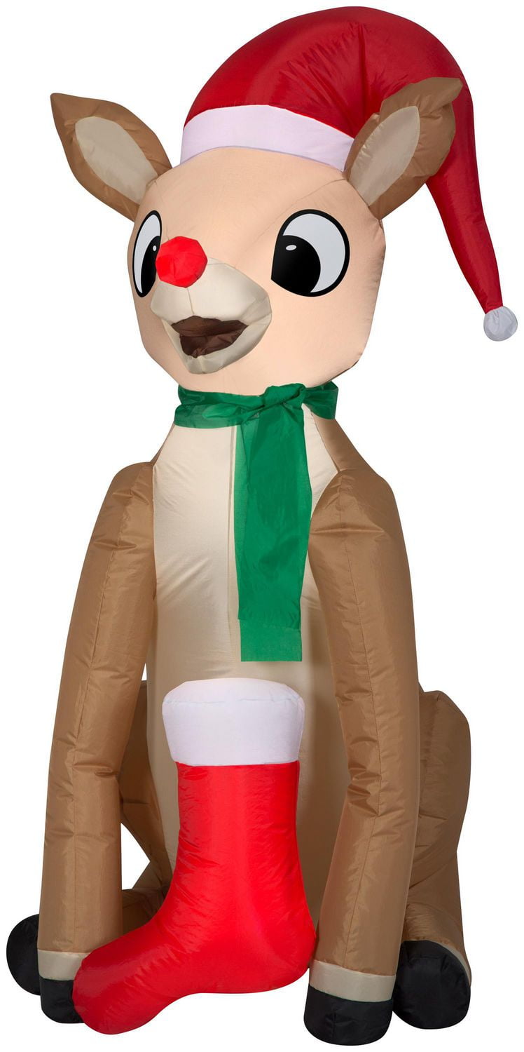 4.5FT AIRBLOWN® INFLATABLE RUDOLPH | Walmart Canada