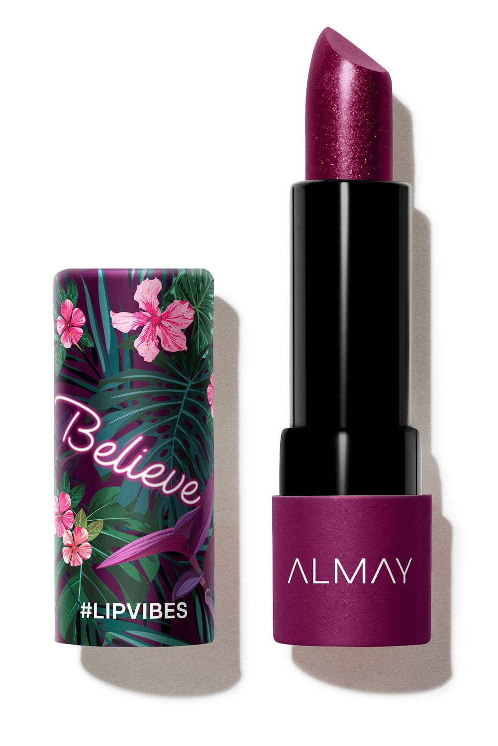 Almay Lip Vibes Hypoallergenic Cream Lipstick with Shea Butter, 1 ...