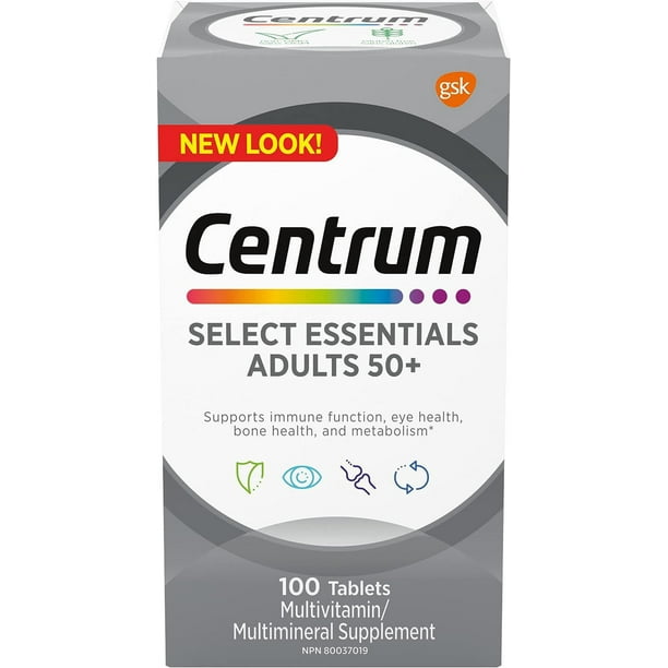 Centrum Select Essentials Adults 50+ Multivitamin and Multimineral ...