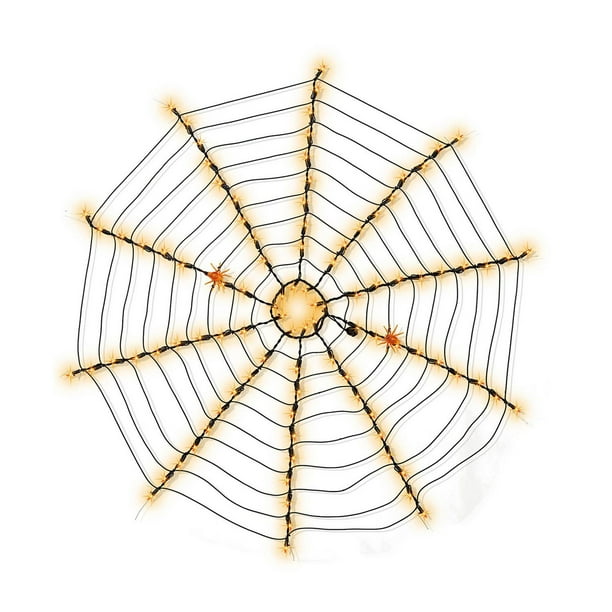 Way to Celebrate Halloween 4-Foot Indoor Outdoor Orange Mini Light ...