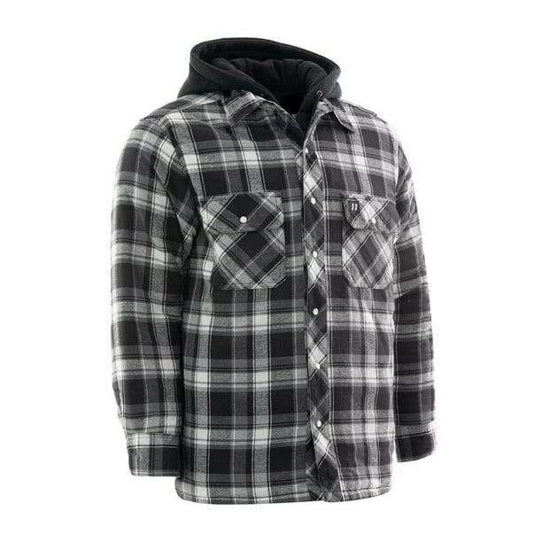 Workload Men's Hooded Flannel Jacket - Walmart.ca