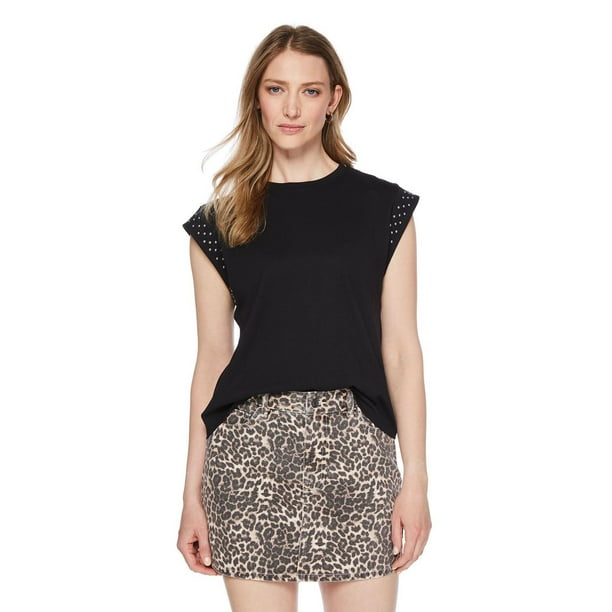 George Women's Studded Muscle Tee - Walmart.ca