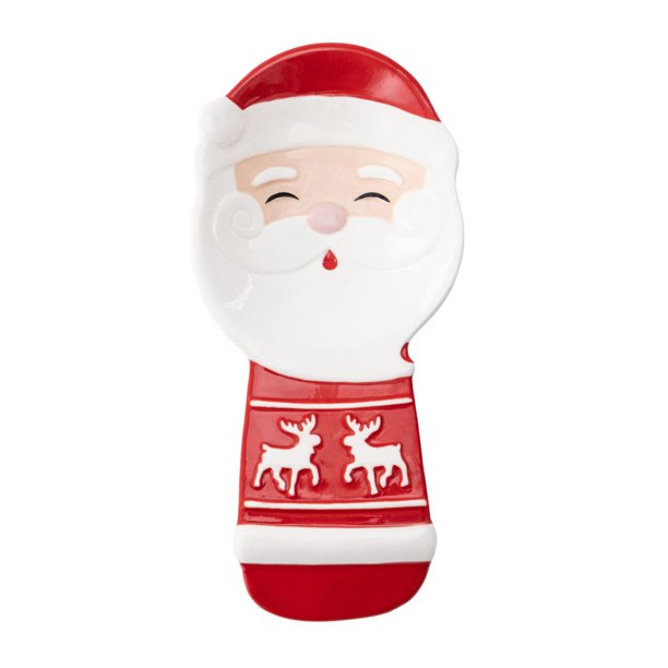 Holiday Time Figural Ceramic Spoon Rest, 8.19 inch x 3.86 inch x 0.98 ...