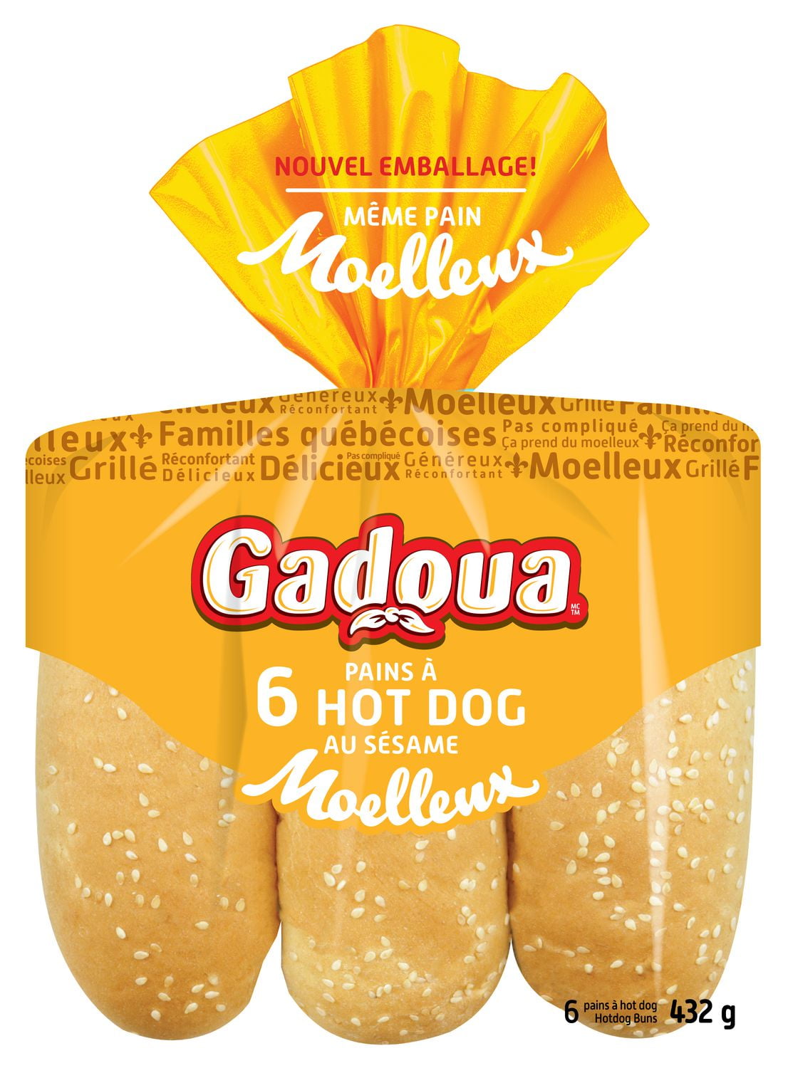 Sesame Hot Dog Buns, Gadoua Sesame Hot Dog Buns - Walmart.ca