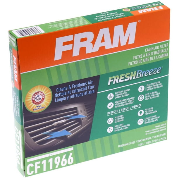 FRAM FB Cabin Air Filter CF11966 with Arm and Hammer Baking Soda, 98% ...