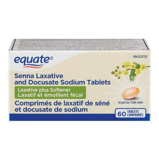 Equate Senna Laxative and Docusate Sodium Tablets60 Tablets - Walmart.ca