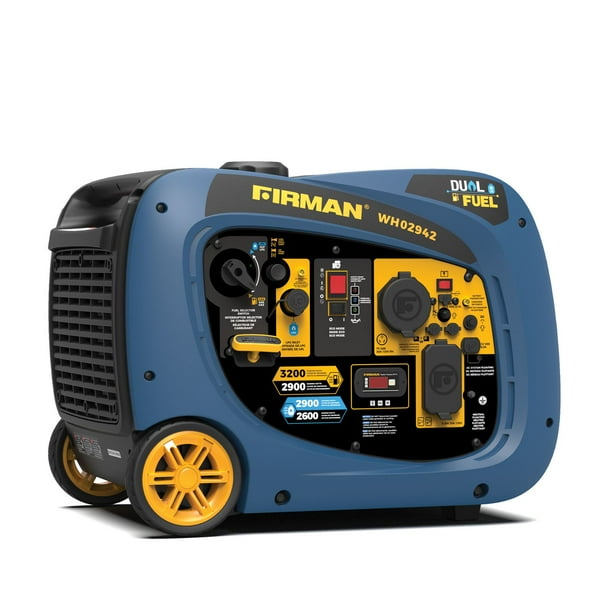 FIRMAN Dual Fuel Inverter Portable Generator 3200/2900W Electric Start ...