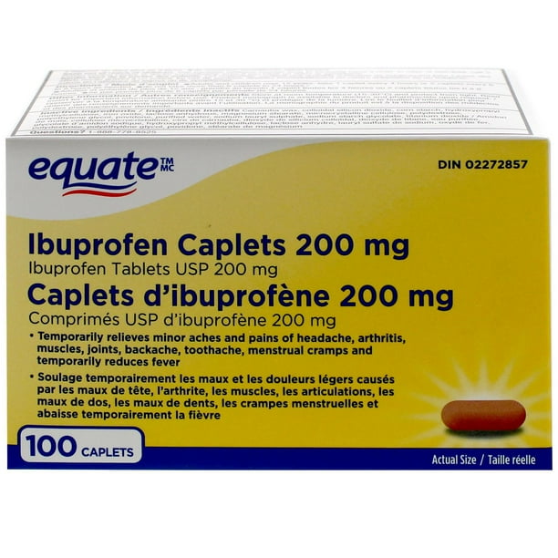 Equate Ibuprofen Caplets 200 mg, 100 Caplets - Walmart.ca