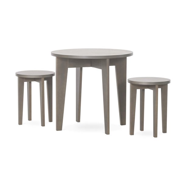 Forever Eclectic Geo Kids Round Wood Table and Chair Set (2 Stools ...