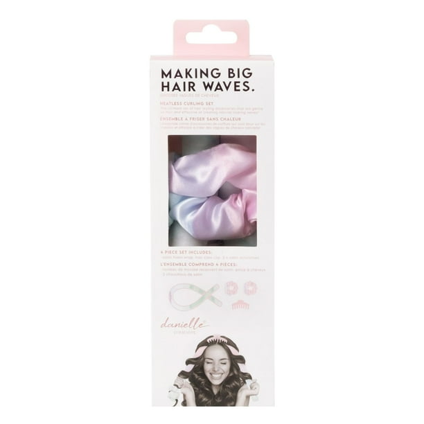 Danielle Creations Heatless Hair Curlers, Pastel, Satin Hair Rollers. For soft, bouncy curls ...