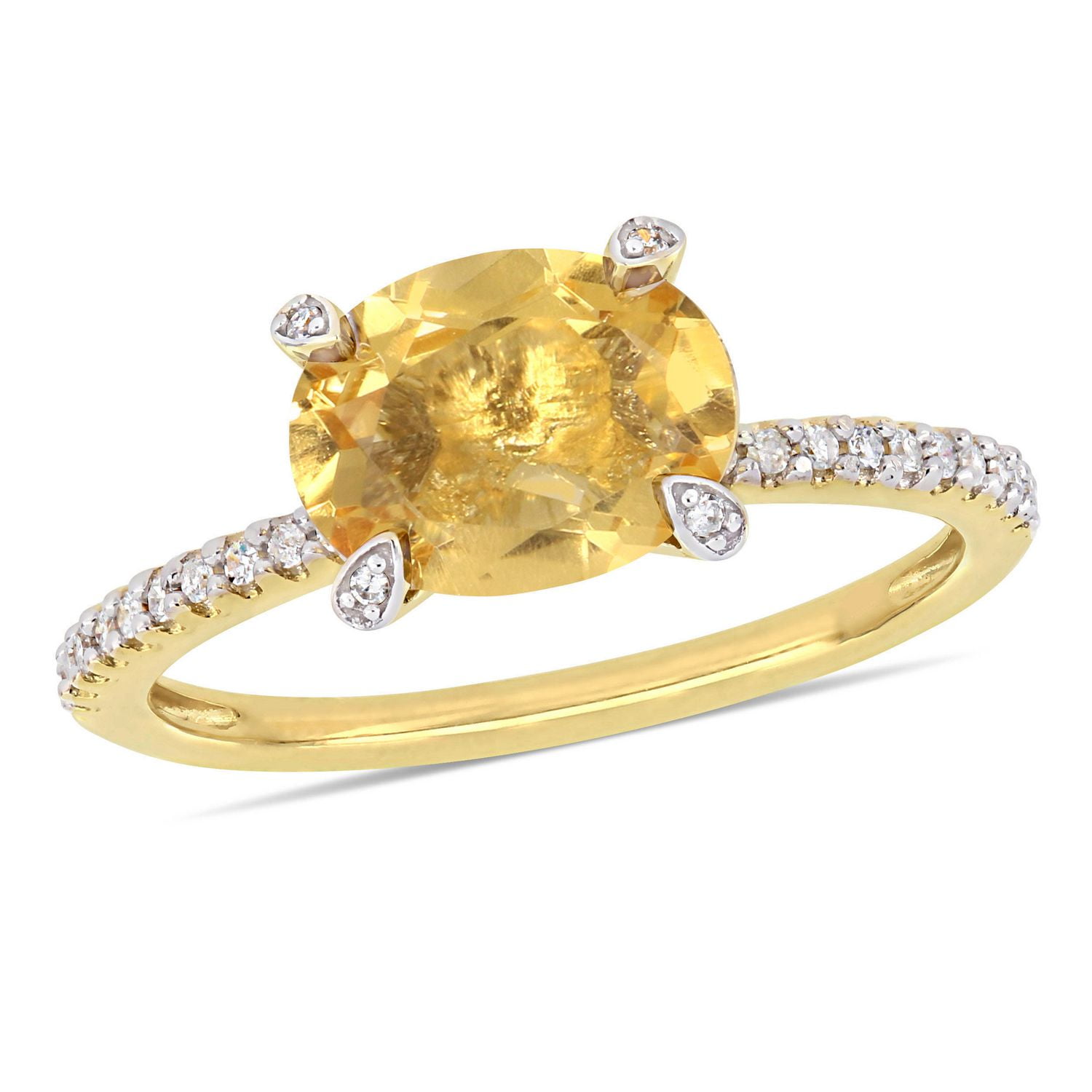 Click here for Tangelo 1-5/8 Carat T. G.W. Citrine And 1/10 Carat... prices