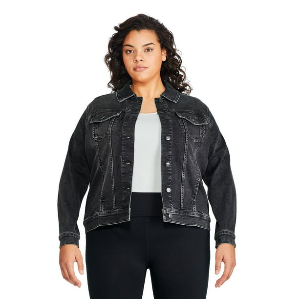 George Plus Women's Denim Trucker Jacket, Sizes 1X-4X - Walmart.ca