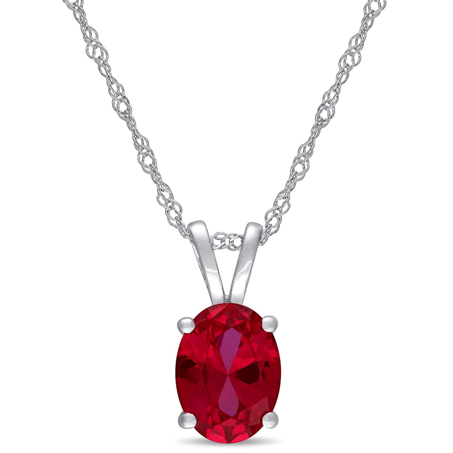 Click here for Tangelo 2 Carat T. G.W Created Ruby 10 K White Gol... prices