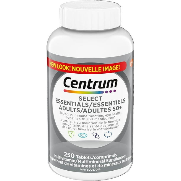 Centrum Select Essentials Adults 50+ Multivitamin and Multimineral ...