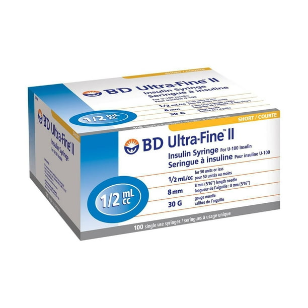 Ultra-Fine 0.5ML 30G 8MM Syringe (5/16") - Walmart.ca