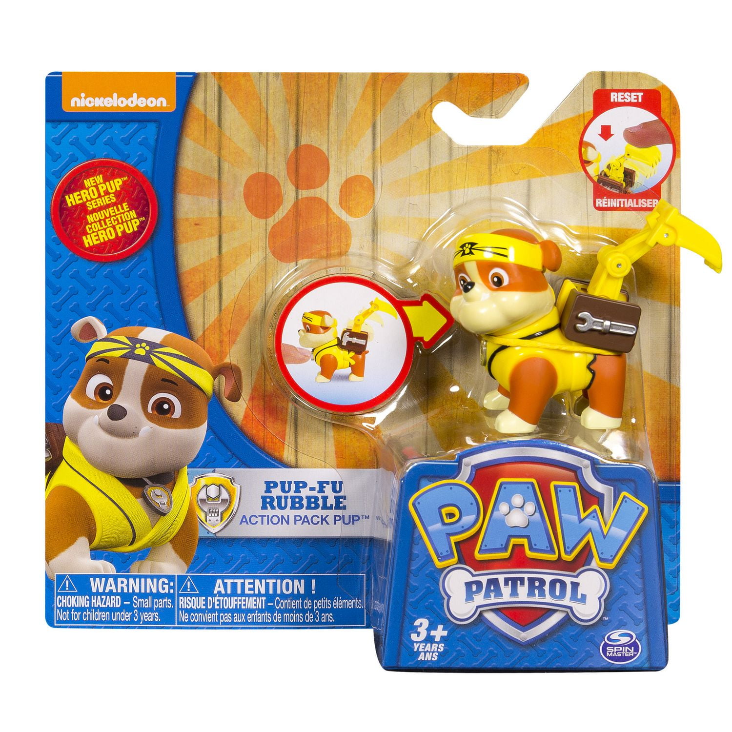 PAW Patrol Pup Fu Rubble Action Pack Pup Toy Walmart