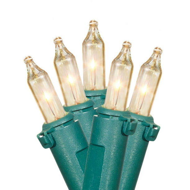 Holiday Time 50-Count Clear Incandescent Mini Christmas Lights, with ...