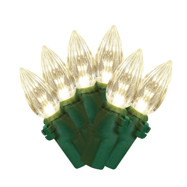 Holiday Time 200-Count Warm White LED Vertical-Cut C3 Christmas Lights ...