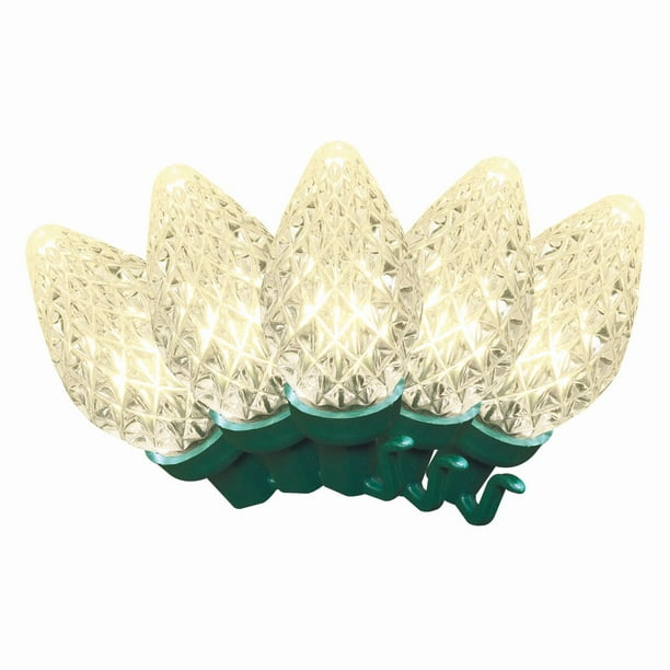 Holiday Time 25-Count Warm White Ultra Bright Diamond-Cut LED C7 ...