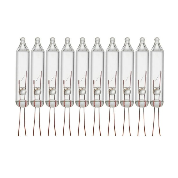 Holiday Time Clear Mini Replacement Christmas Bulbs, 12-Volt, 10-Pack ...