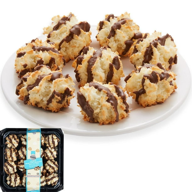 two-bite® Coconut Macaroons with Chocolatey Drizzle Party Platter, 400 ...