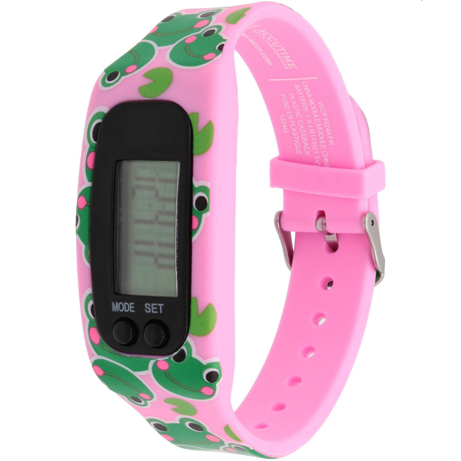 Click here for Kids Digital Pedometer Watch - Frog Design Pink &... prices