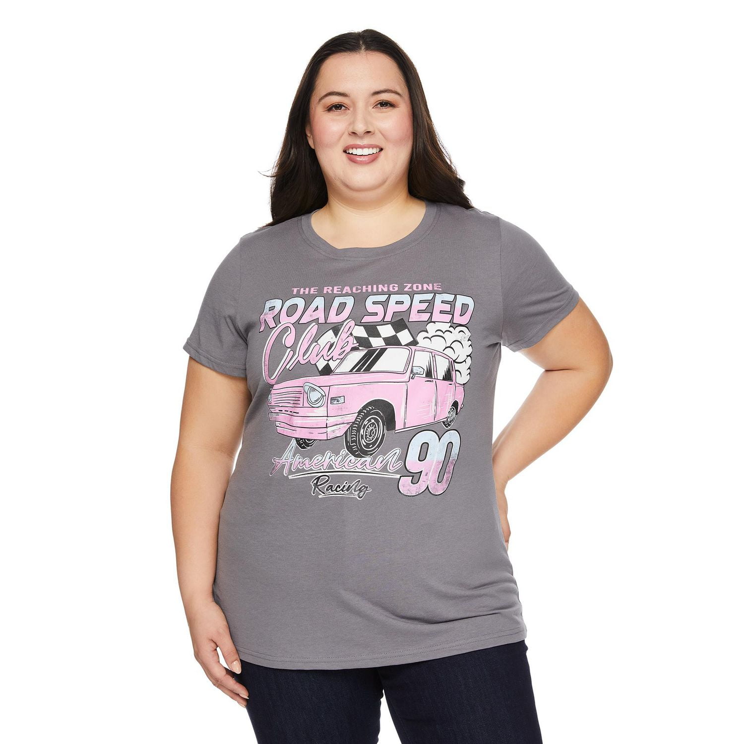 Click here for The Pink Closet Womens Plus Road Speed Tee 1x prices
