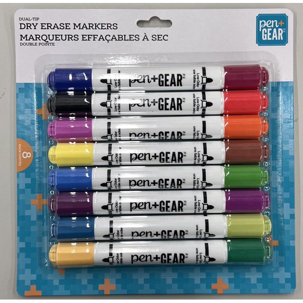Assorted dry eraser markers, Dual tip dry eraser markers - Walmart.ca