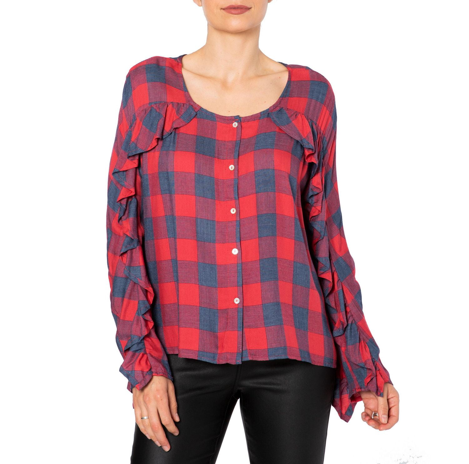 Ruffle Detail Shirt | Walmart Canada