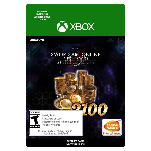 Xbox One SWORD ART ONLINE Alicization Lycoris 2100 SAO Coins [Download ...